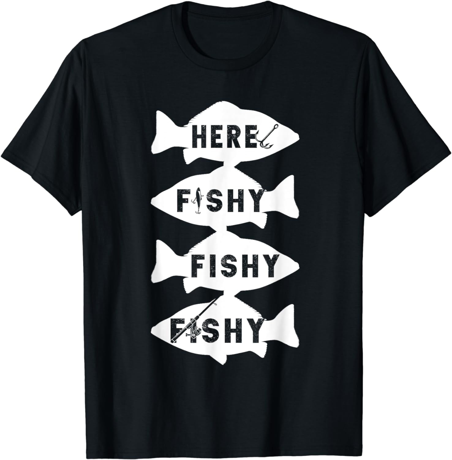 Fisher Fish Fishermen Bait Fishing Rod Boys Girls Bass T-Shirt ...