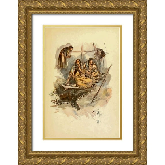 Fisher, Harrison 11x14 Gold Ornate Wood Framed with Double Matting ...