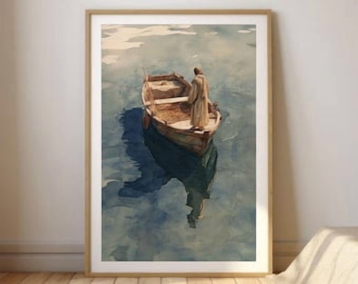 Fisher Men Jesus Boat Scripture Christian Poster, Poster Home Decor ...