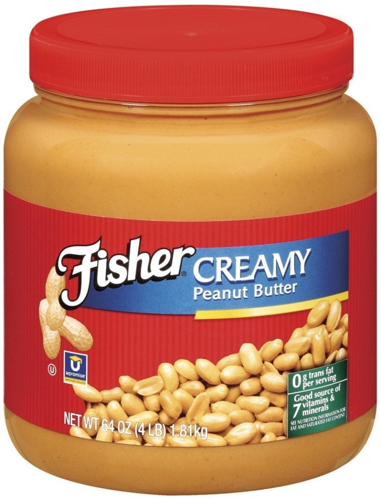 Fisher Natural Creamy Smooth Peanut Butter, 35-Pound Pail for Snacks ...