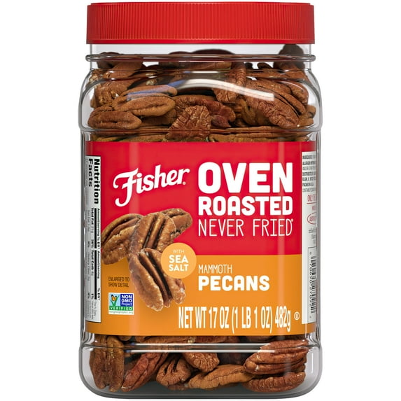 Fisher Oven Roasted Never DEF29 Fried Mammoth Pecans, (Pack of 1 ...
