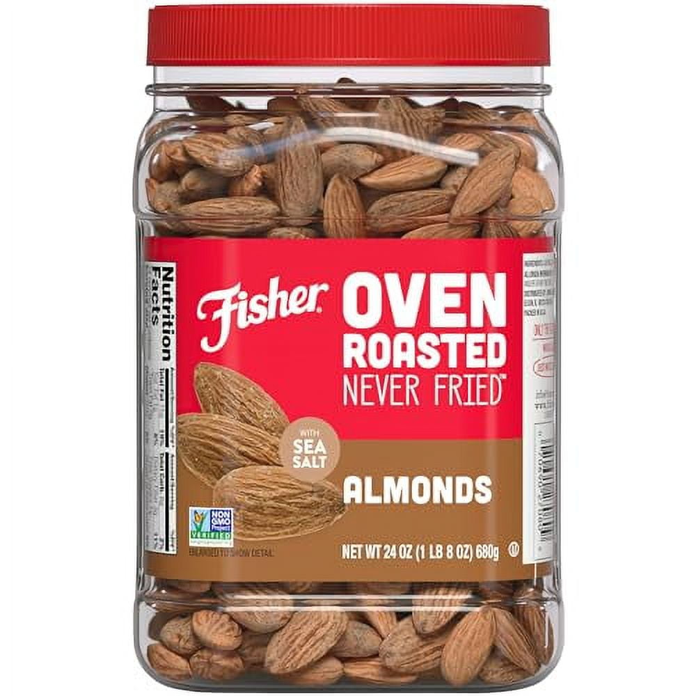 Fisher Oven Roasted Never Fried Almonds, 24 Ounces (Pack of 1), Heart ...