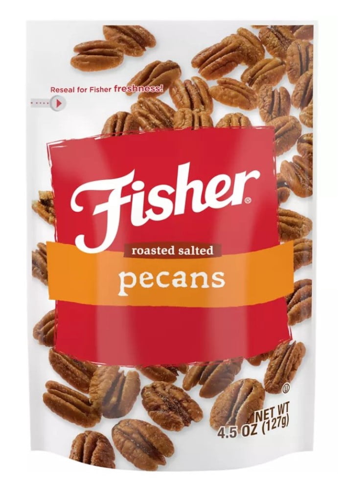 Fisher P27107 Snack Roasted Peanuts Pecans 4.5 oz. Bag - Walmart.com