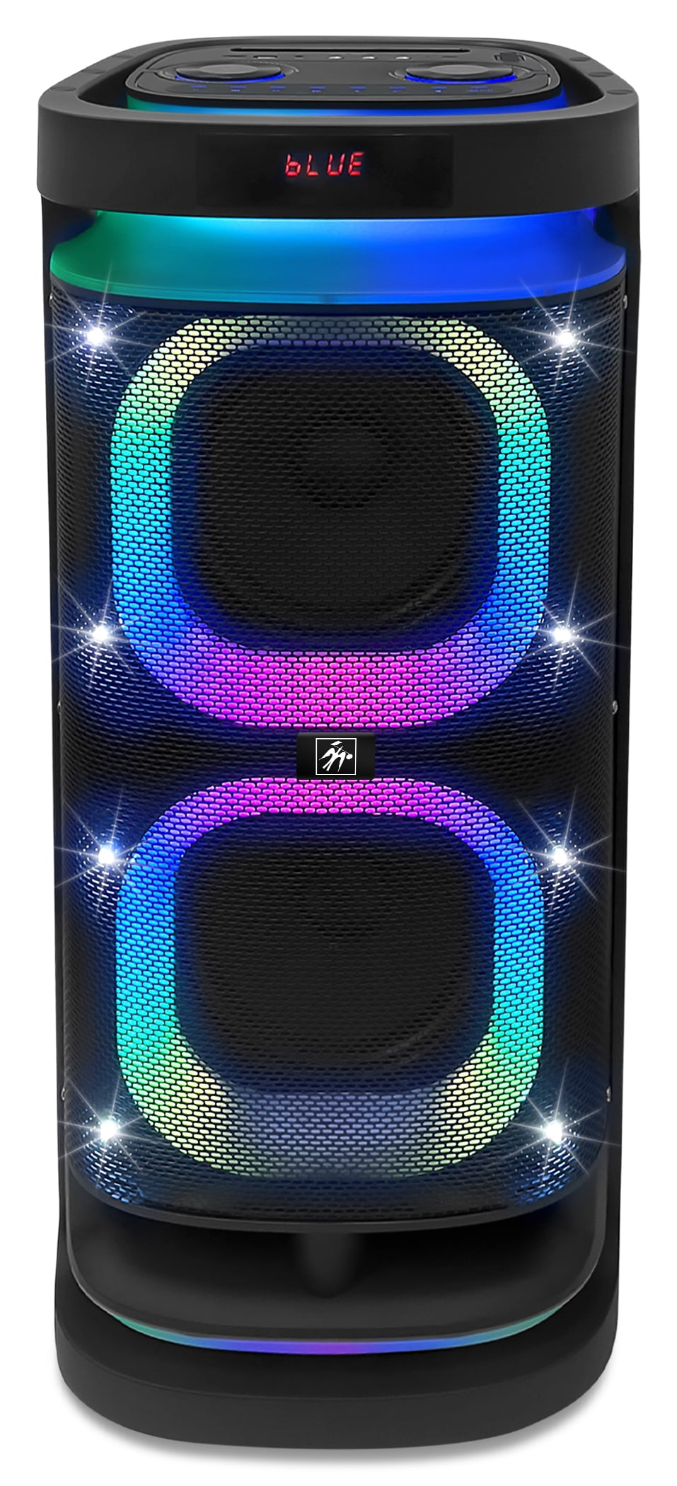 Fisher Portable Bluetooth Wireless Speaker:Dual 8" Subwoofer 60W Peak ...