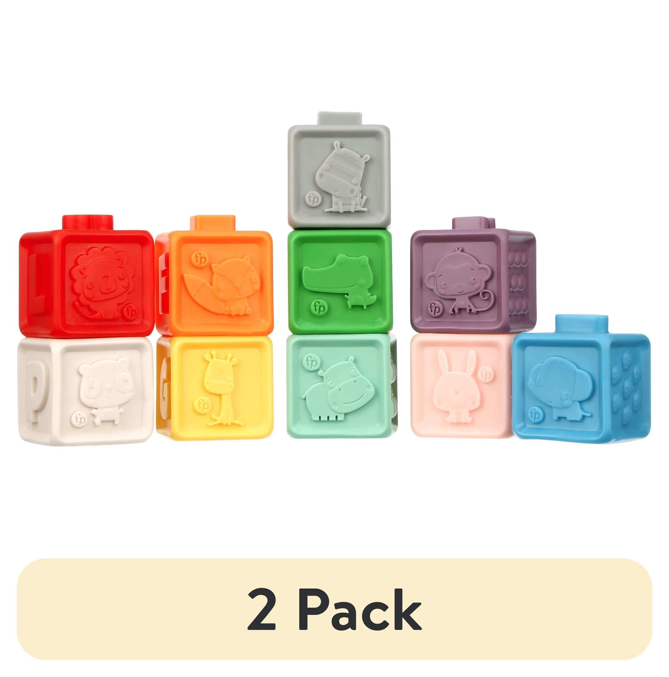 (2 pack) Fisher-Price 10-Piece Soft Bath Blocks Set, Bath Toys for ...