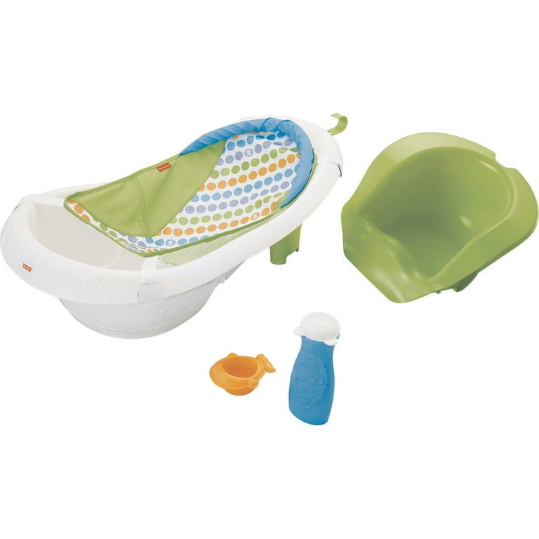 Fisher Price 4 in 1 Sling Seat Convertible Baby Bath Tub Green