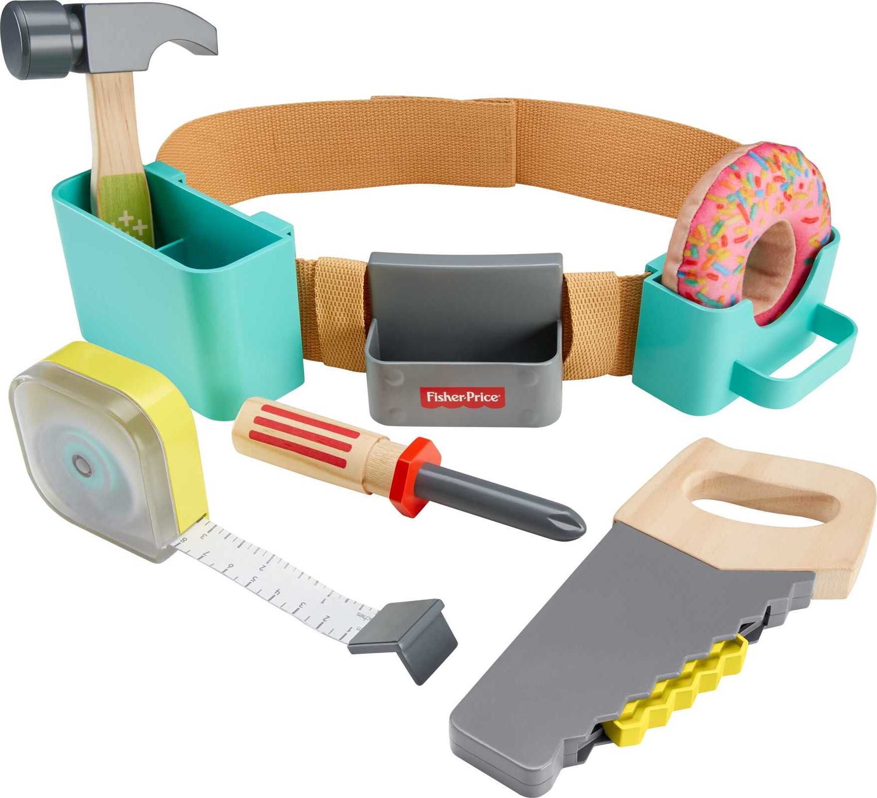 Fisher-Price DIY Tool Belt with Pretend Tools for Toddler and Preschool ...