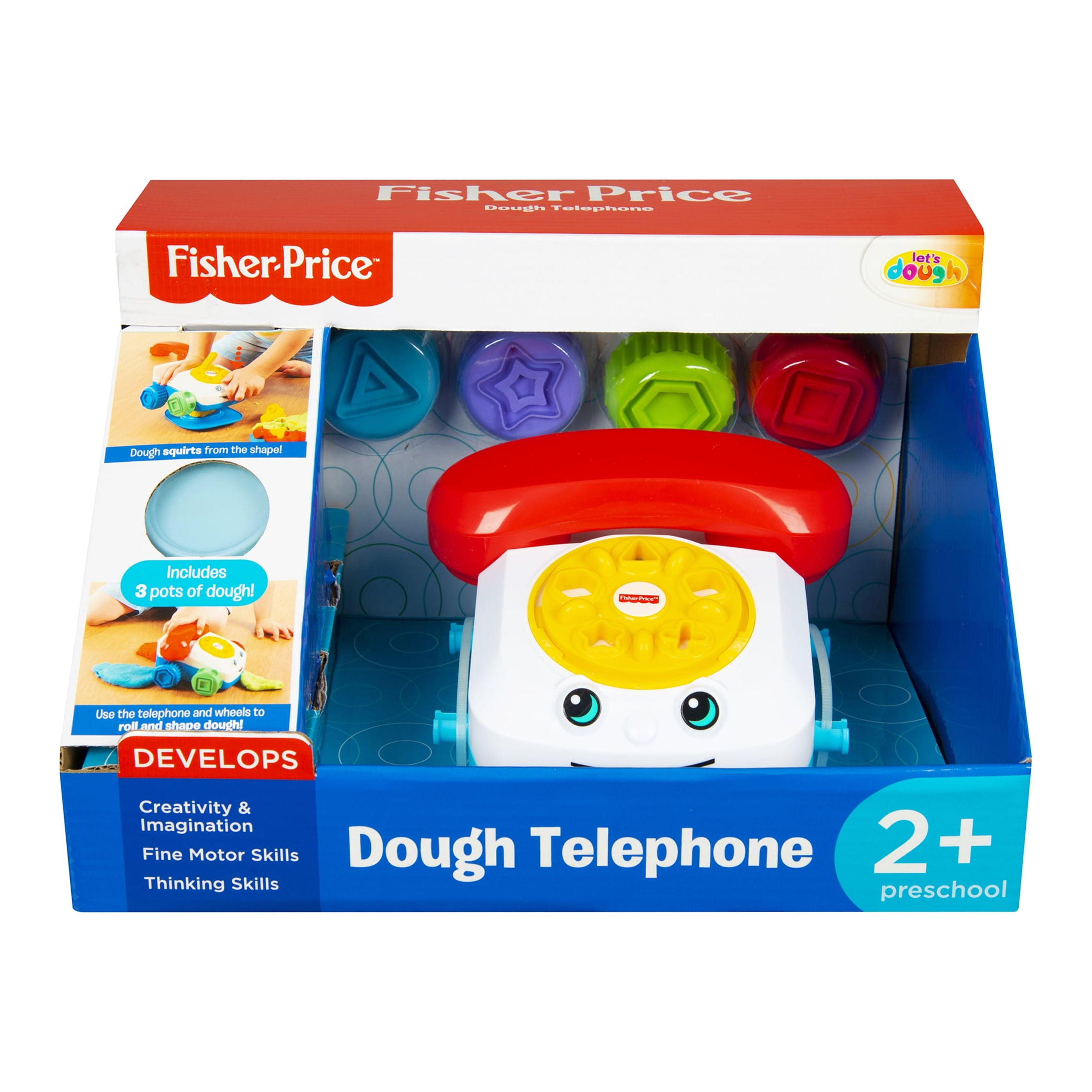 Fisher Price Dough Telephone Set with 3 Pots of Dough - Walmart.com