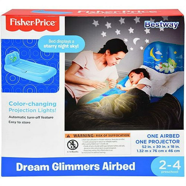Fisher Price Dream Glimmers Comfort Airbed with dream light 2 asst colors SHIP 1 SET