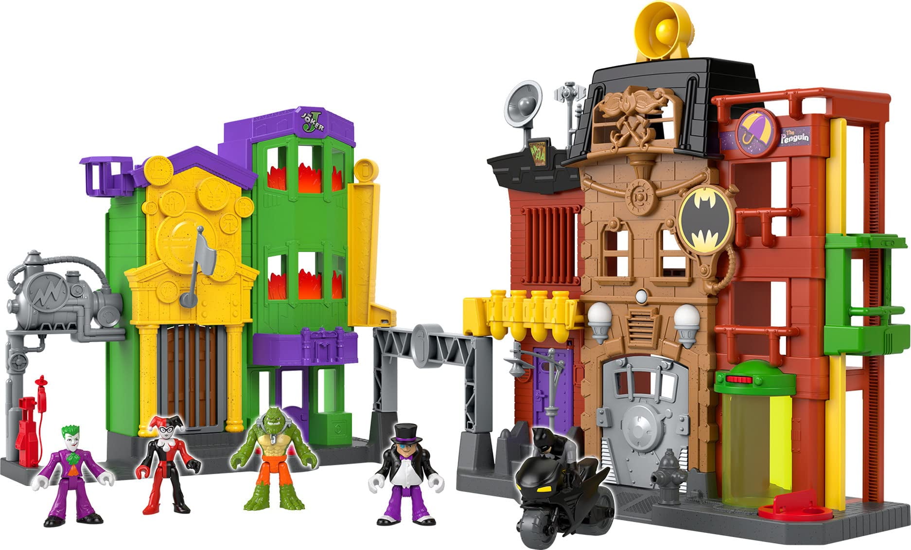 Fisher-Price Imaginext DC Super Friends Batman Toy, Crime Alley Playset with Figures ...