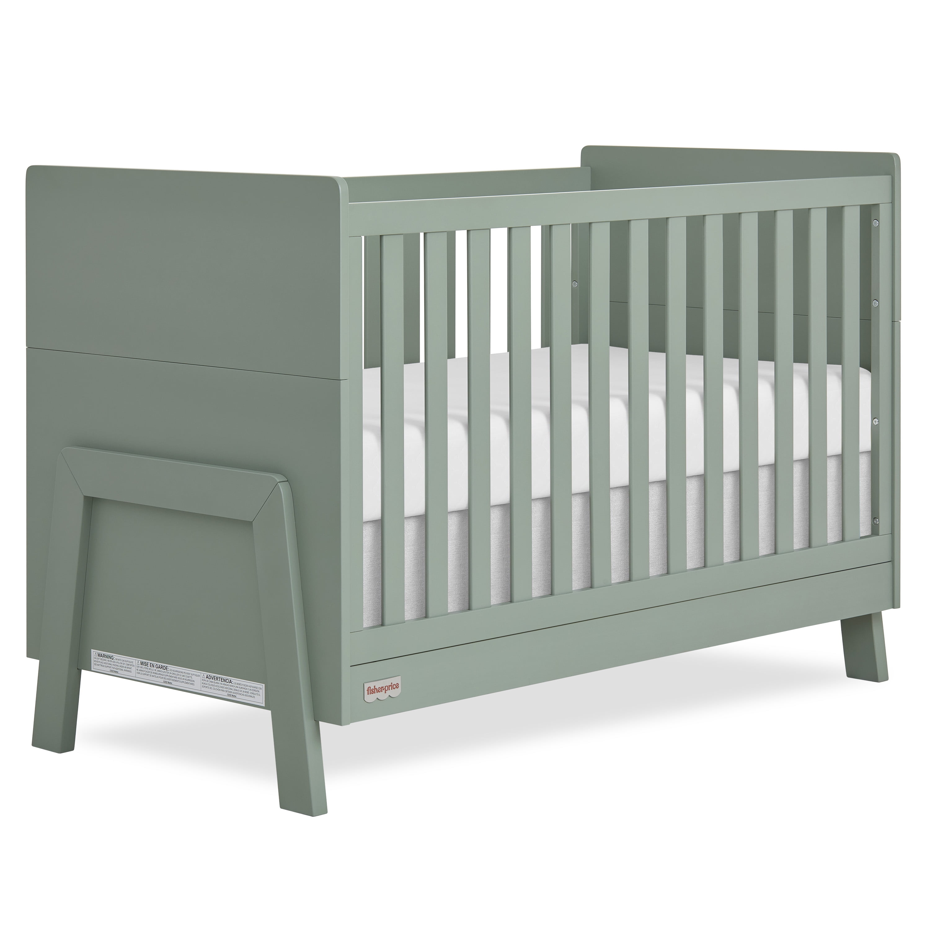 Fisher Price Iris 4 in 1 Convertible Crib by Dream On Me, Meadow Green ...
