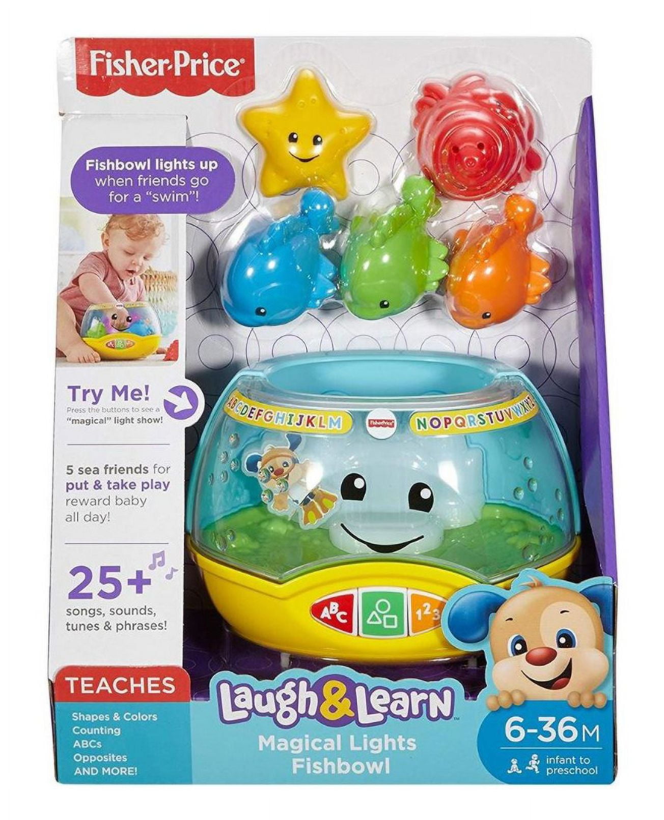 Fisher-Price Laugh & Learn Magical Lights Fishbowl: Interactive Toddler ...