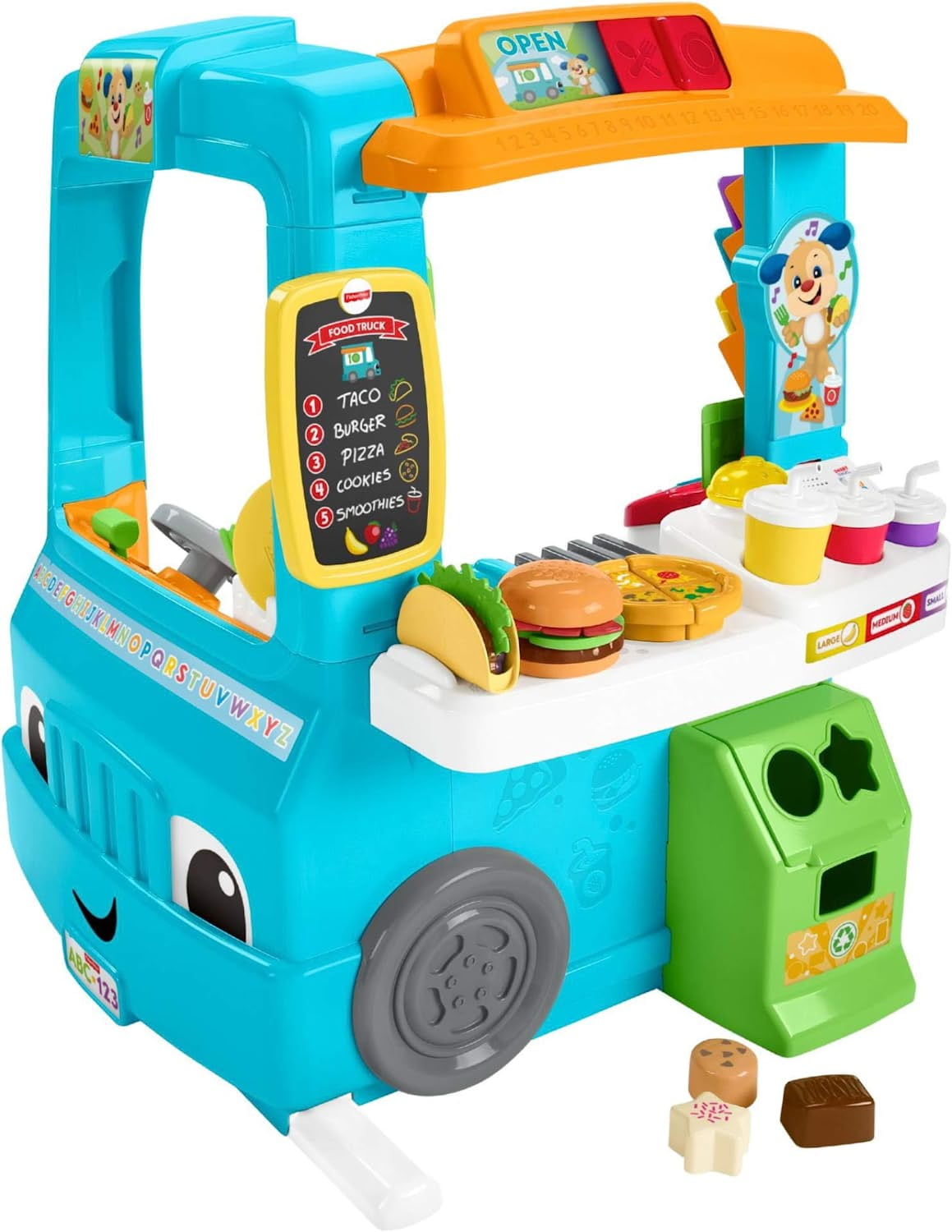 Fisher-Price Laugh & Learn Fun Food Truck: Serving Kitchen Accessories ...