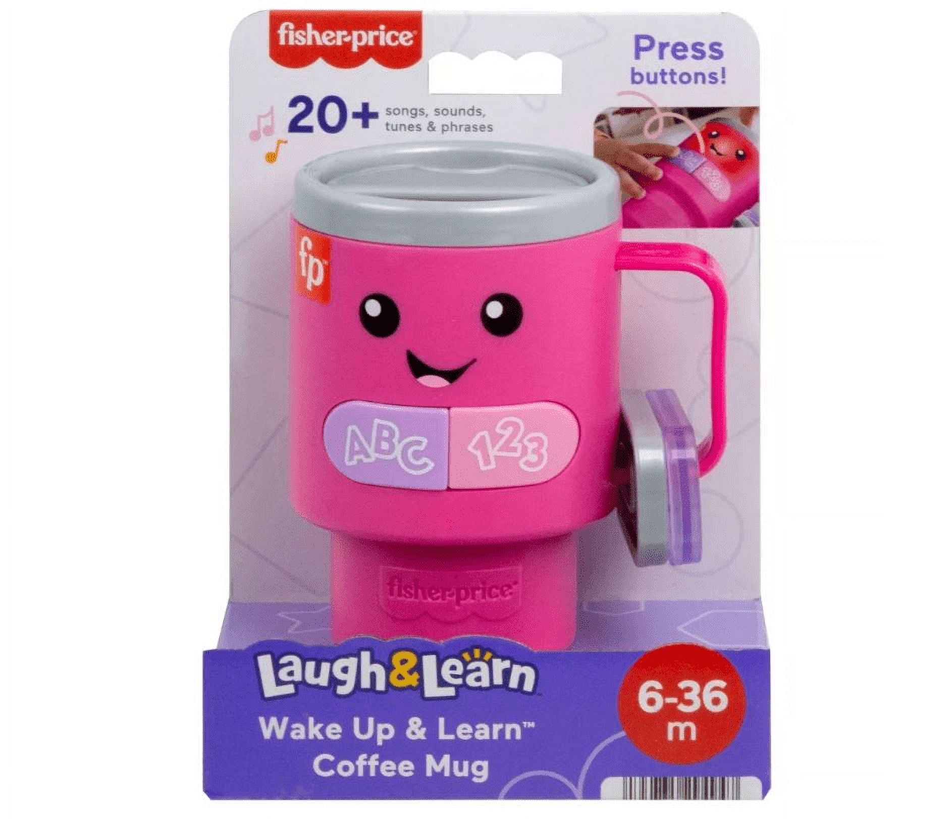 Fisher-Price Laugh & Learn Wake up & Learn Coffee Mug - Pink - Walmart.com