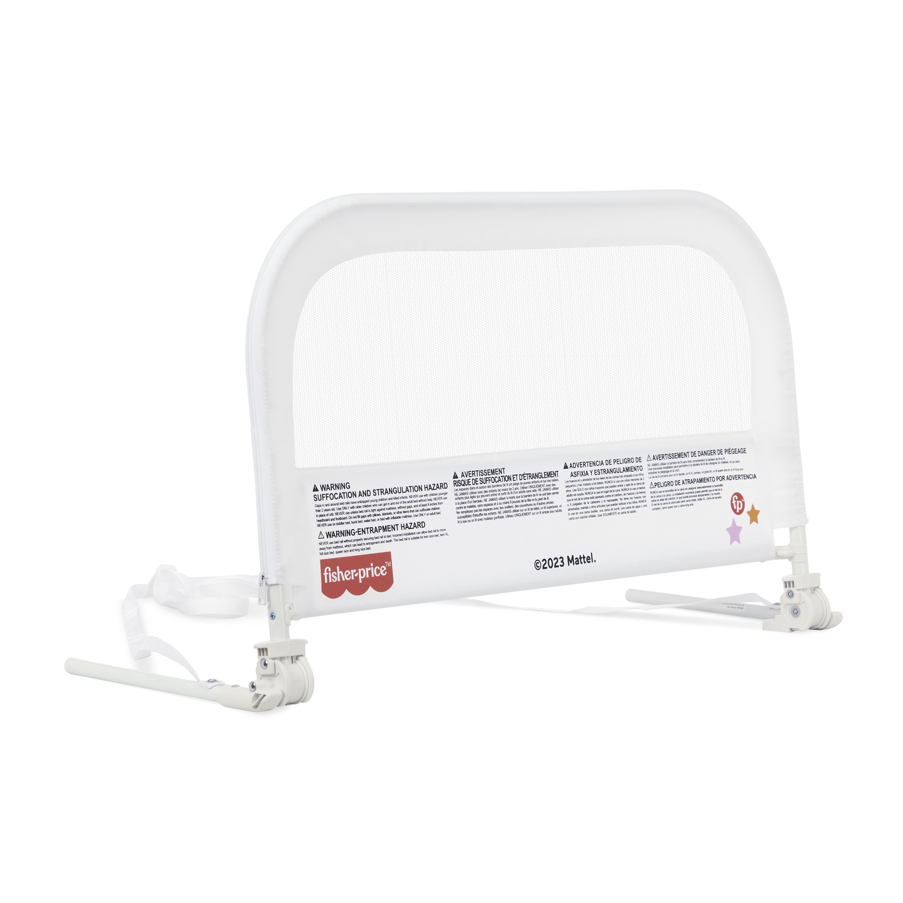 Fisher-Price Little Naps Bed Rail for Kids Aged 2-5, White Material ...