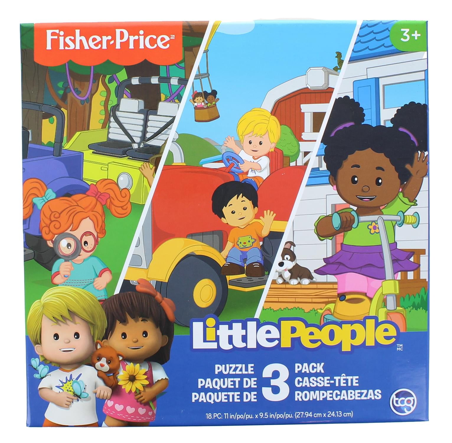 Fisher-Price Little People 18 Piece Jigsaw Puzzle 3 Pack - Walmart.com