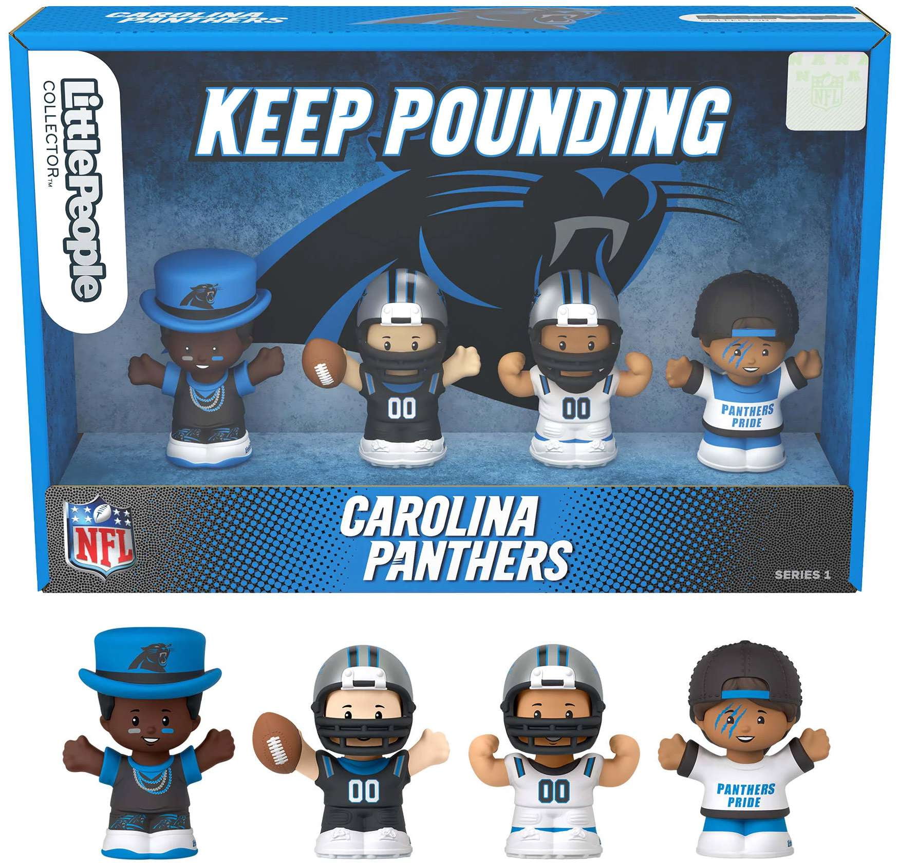 Fisher-Price Little People Carolina Panthers Four-Piece NFL Collector ...