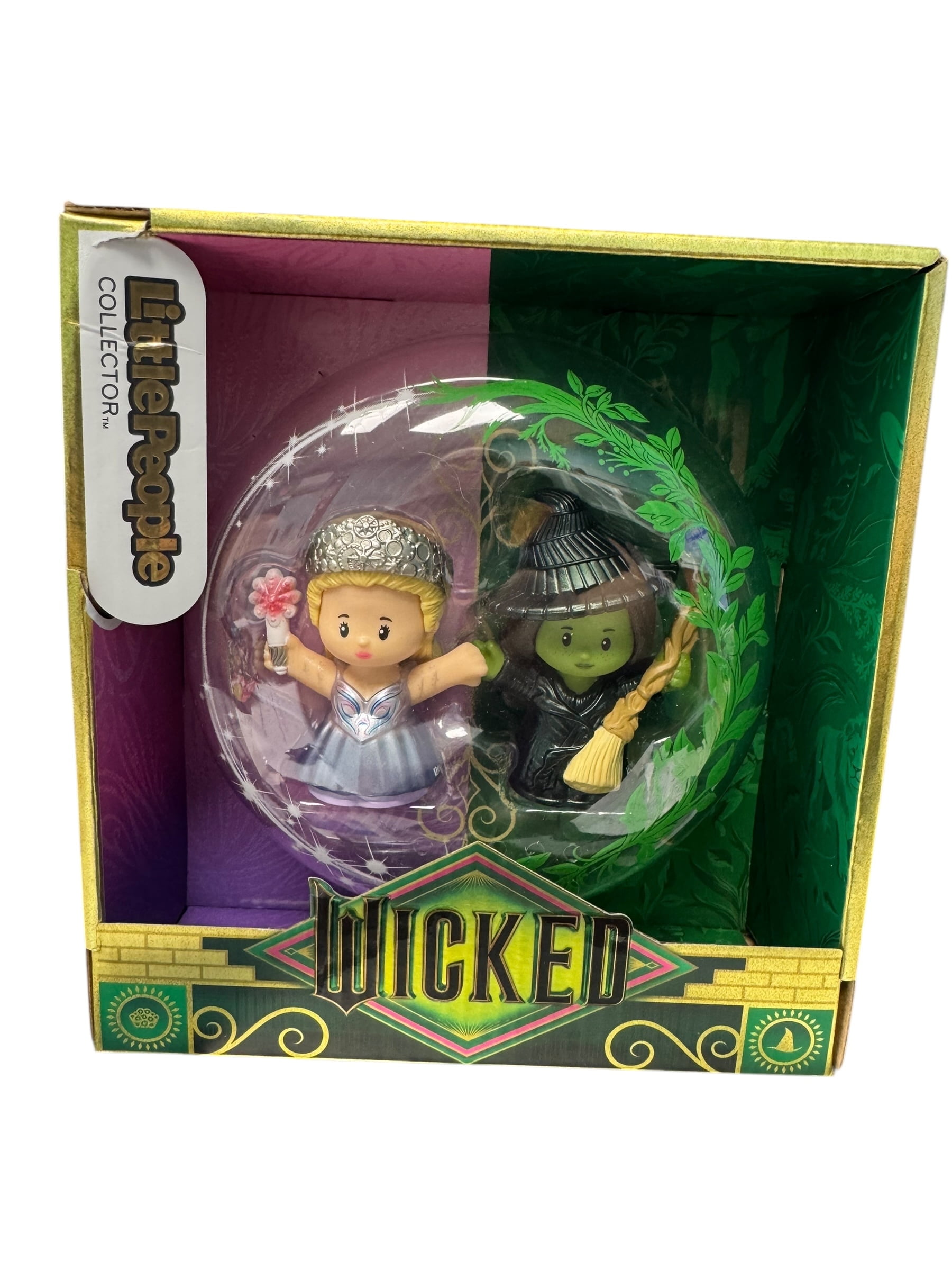 Fisher-Price Little People Collector Wicked Movie 2-Pack Set Glinda ...