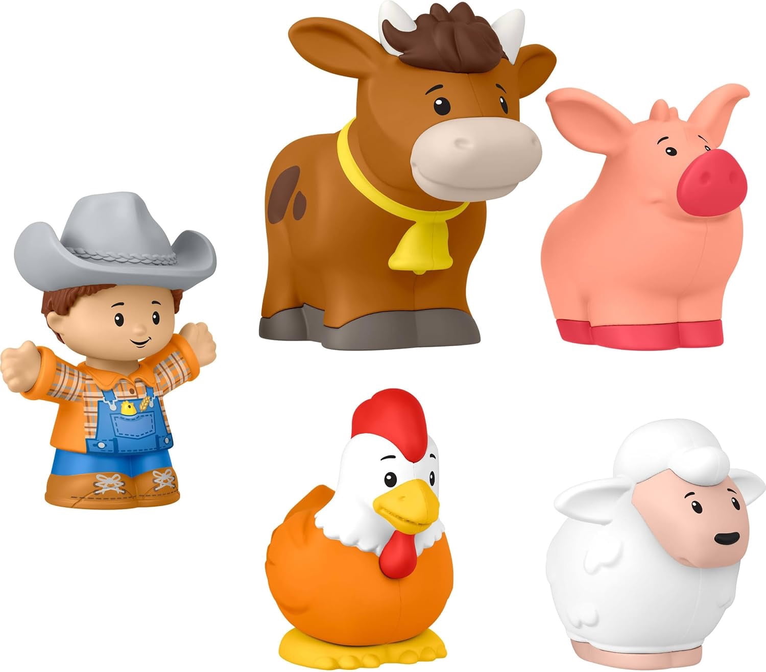 Fisher-Price Little People Farmer & Animals Figure Pack – Farm Playset ...