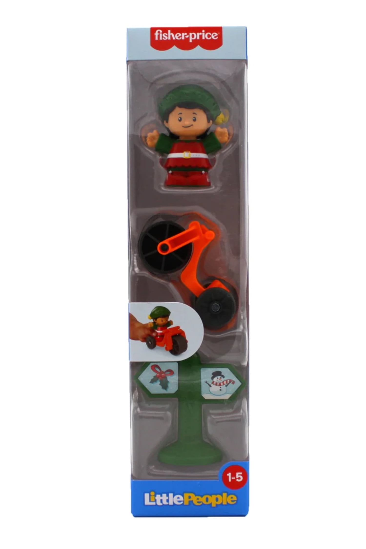 Fisher-Price Little People Figure and Accessoy Set, Christmas Elf 09595 ...