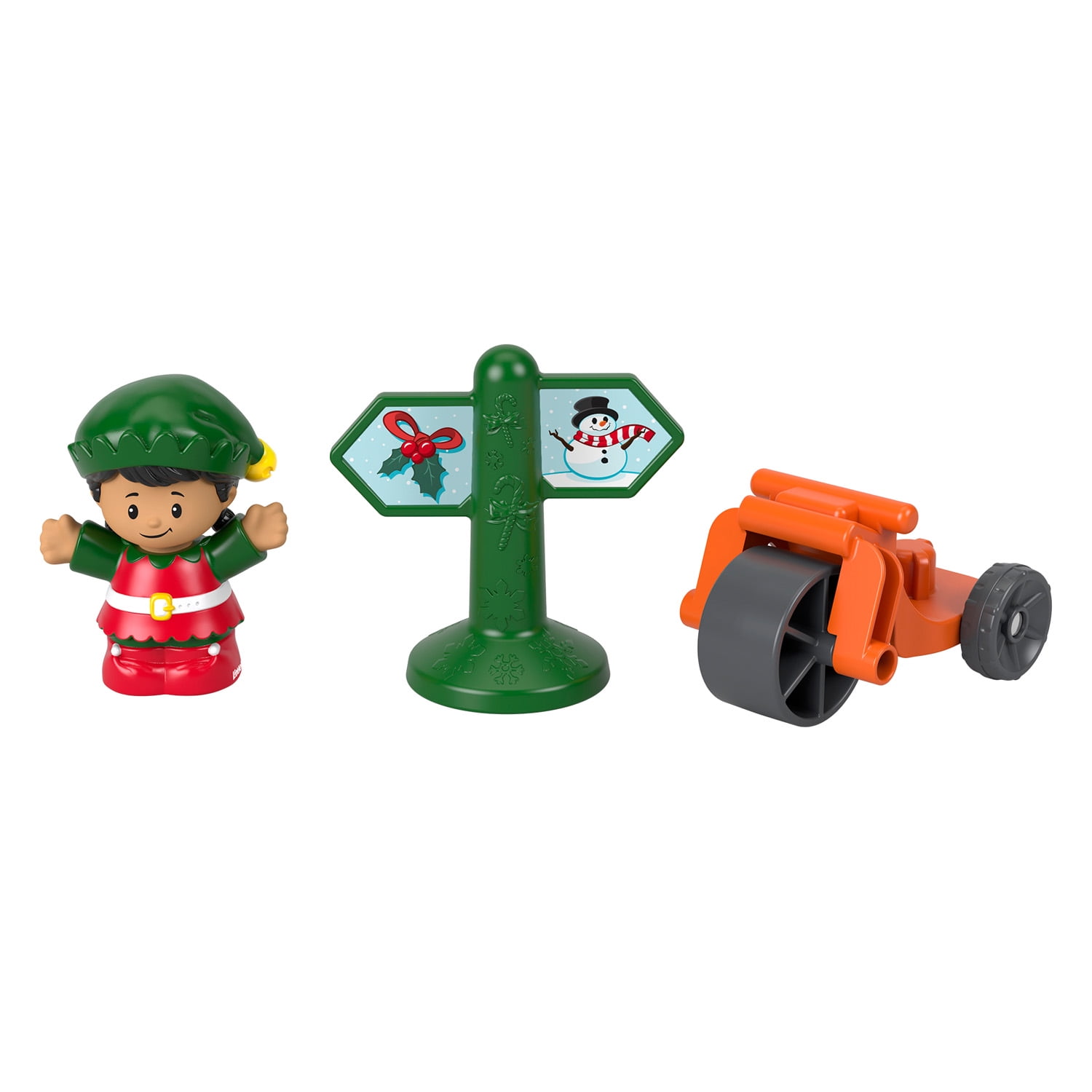 Fisher-Price Little People Christmas Elf Figurines, Holiday Story Toy ...