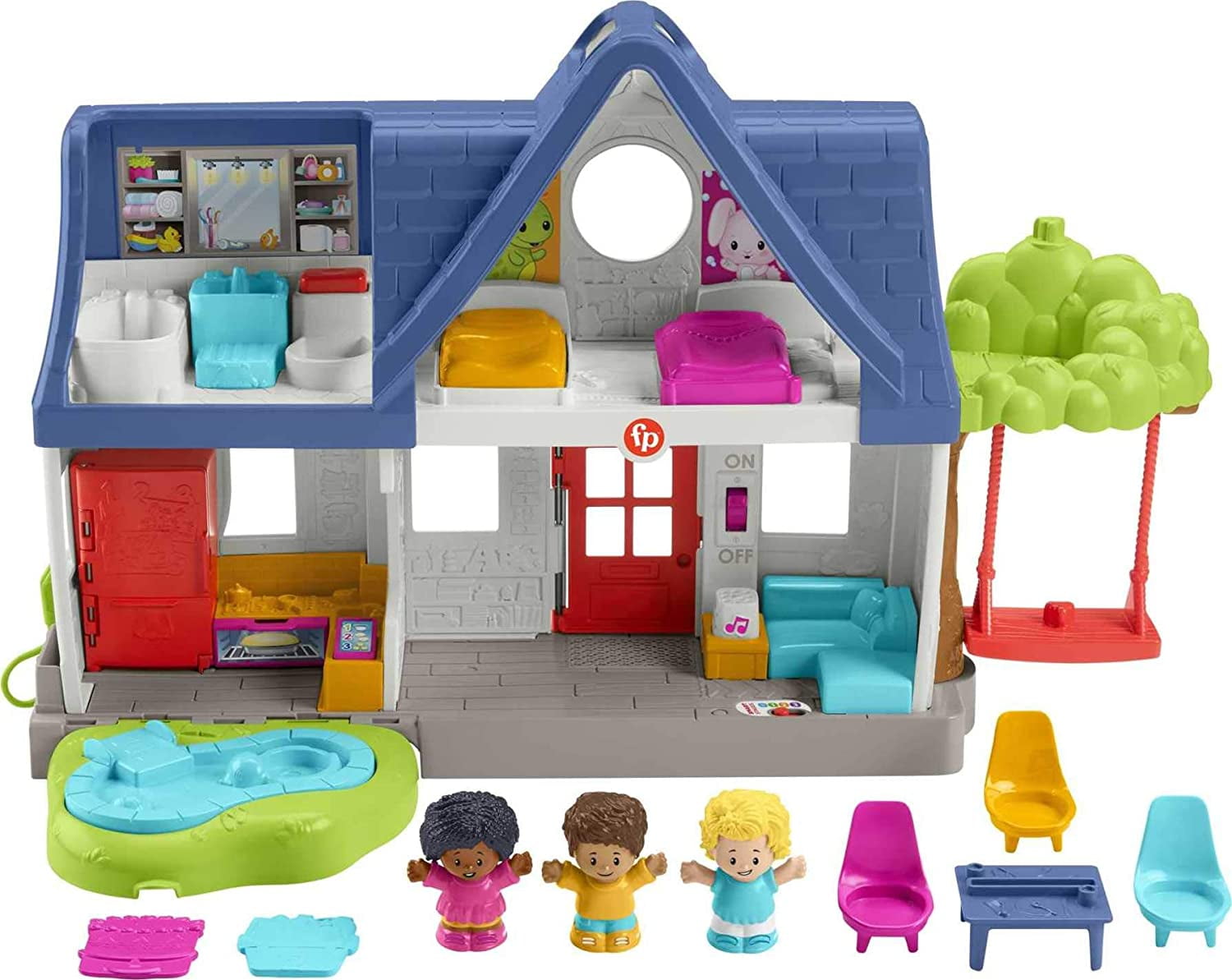 Fisher-Price Little People Playhouse, Interactive Set for Toddlers and ...