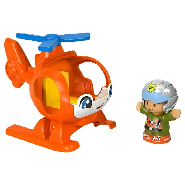 Fisher-Price Little People Small Helicopter Toy Vehicle with Figure Set ...