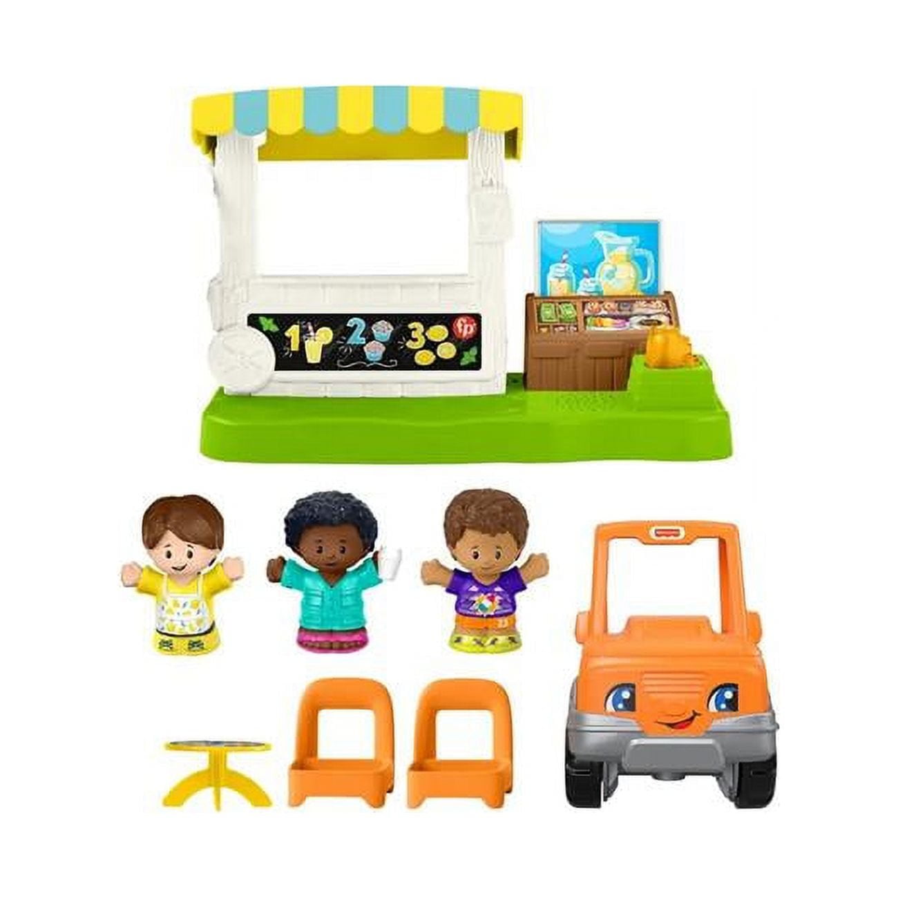 Fisher-Price Toddler Serve Toy Playset - Little People Lemonade Stand ...