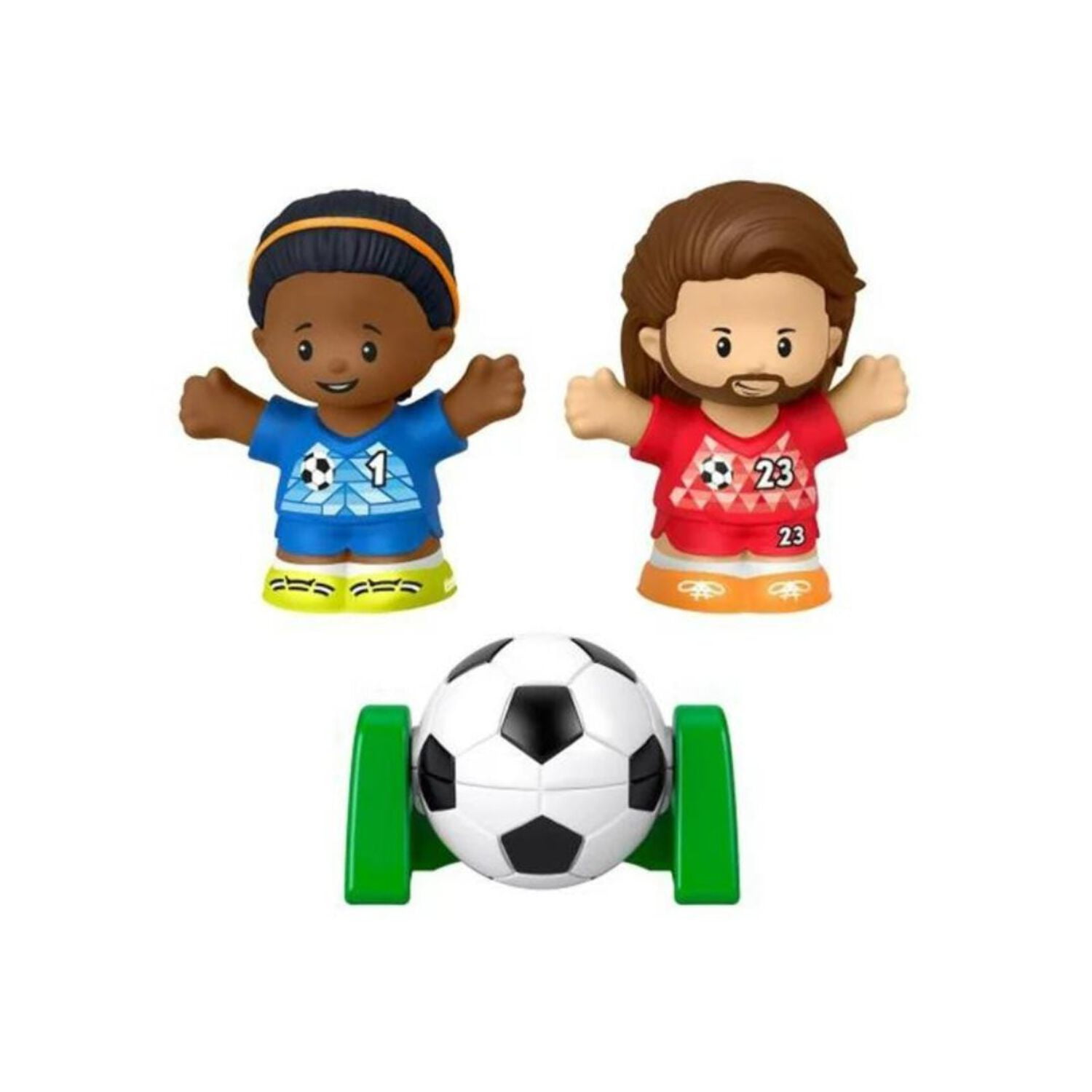 Fisher-Price Little People Soccer Coach and Player Action Figure Set ...