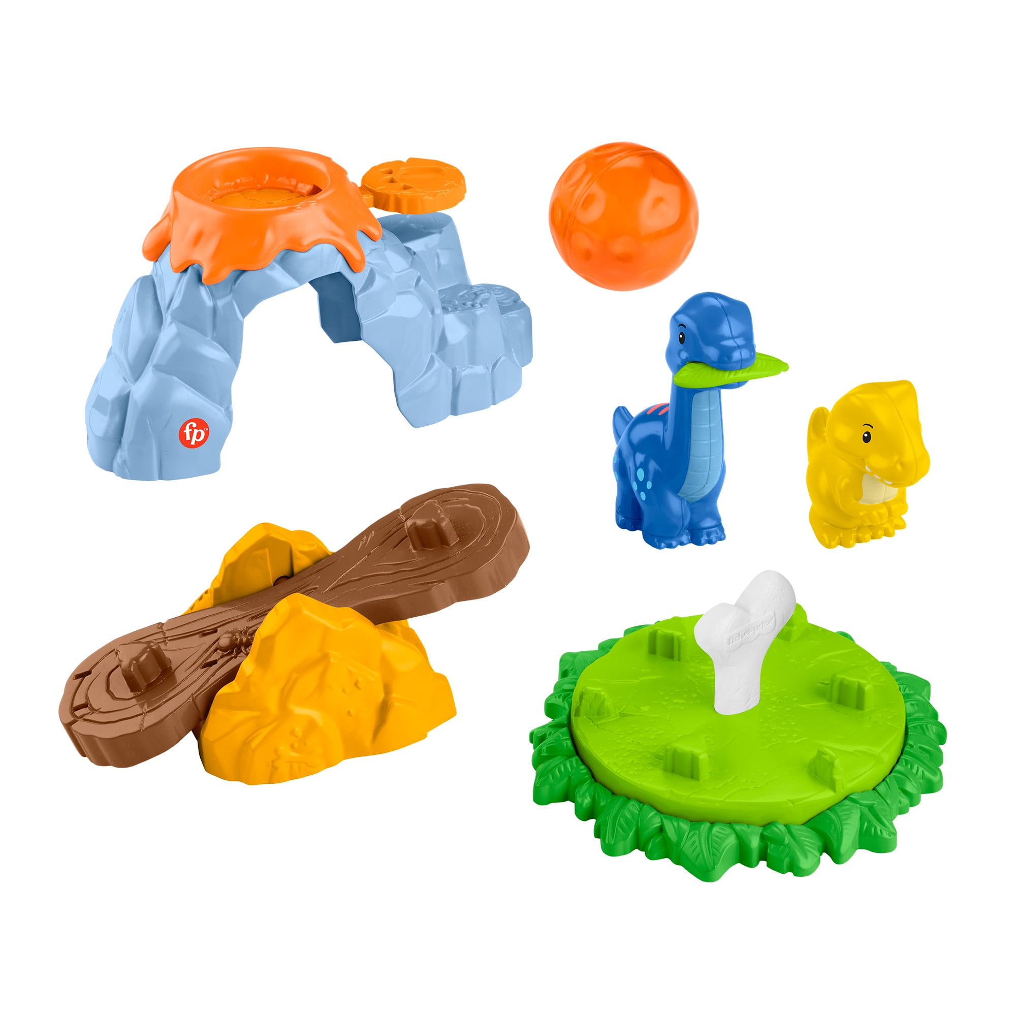 Fisher-Price Little People Spin & Play Dinosaur Playground Toddler ...