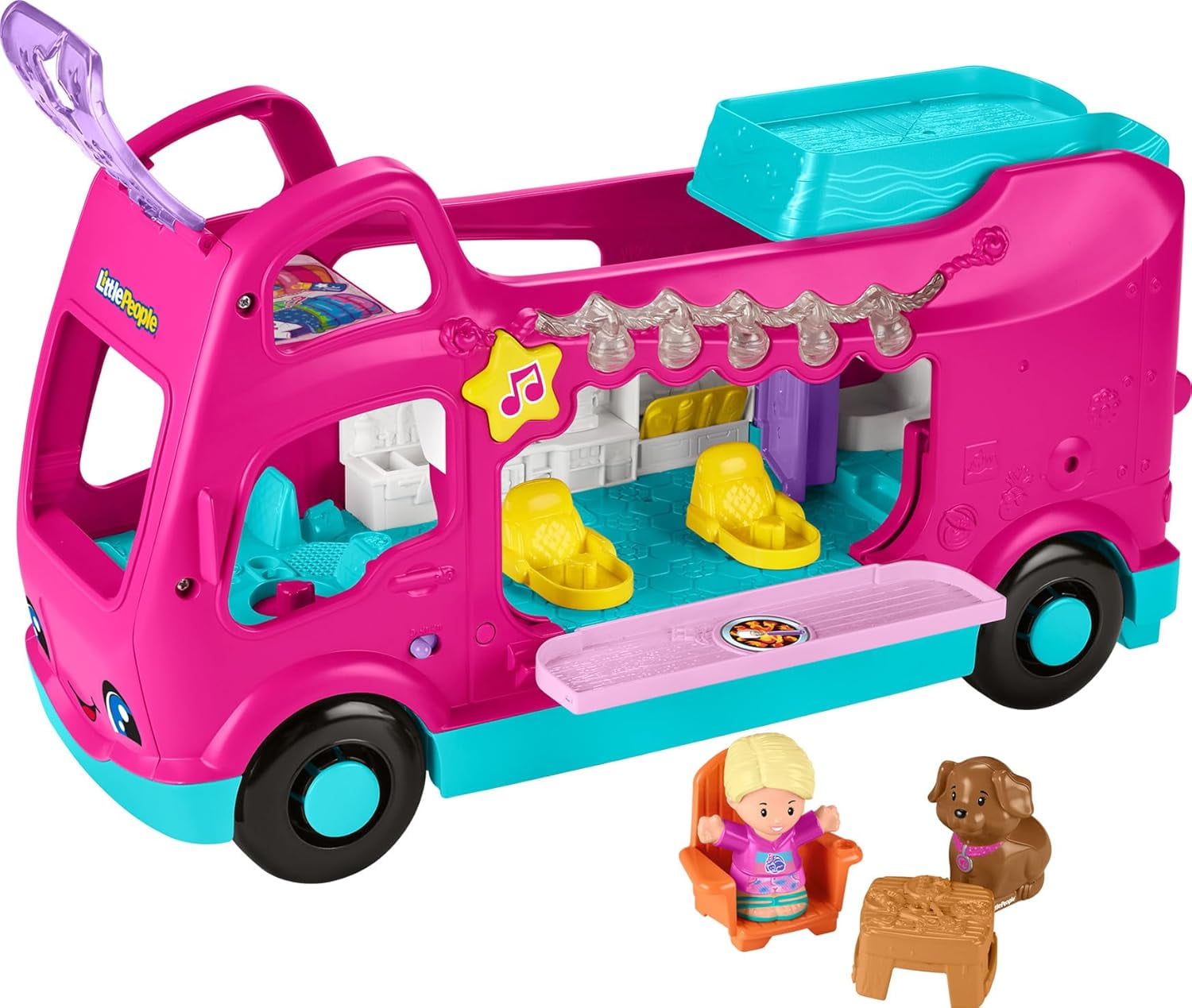 Fisher-Price Little People Toddler Toy Barbie Little Dreamcamper RV ...