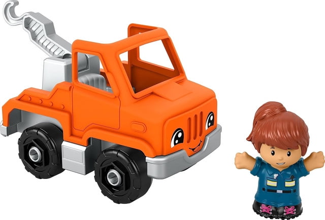 Fisher-Price Little People Toddler Toy Help and Go Tow Truck and Figure ...