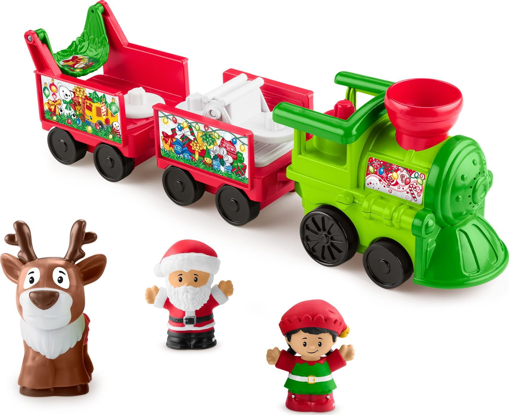 Fisher-Price Little People Toddler Toy Musical Christmas Train with ...