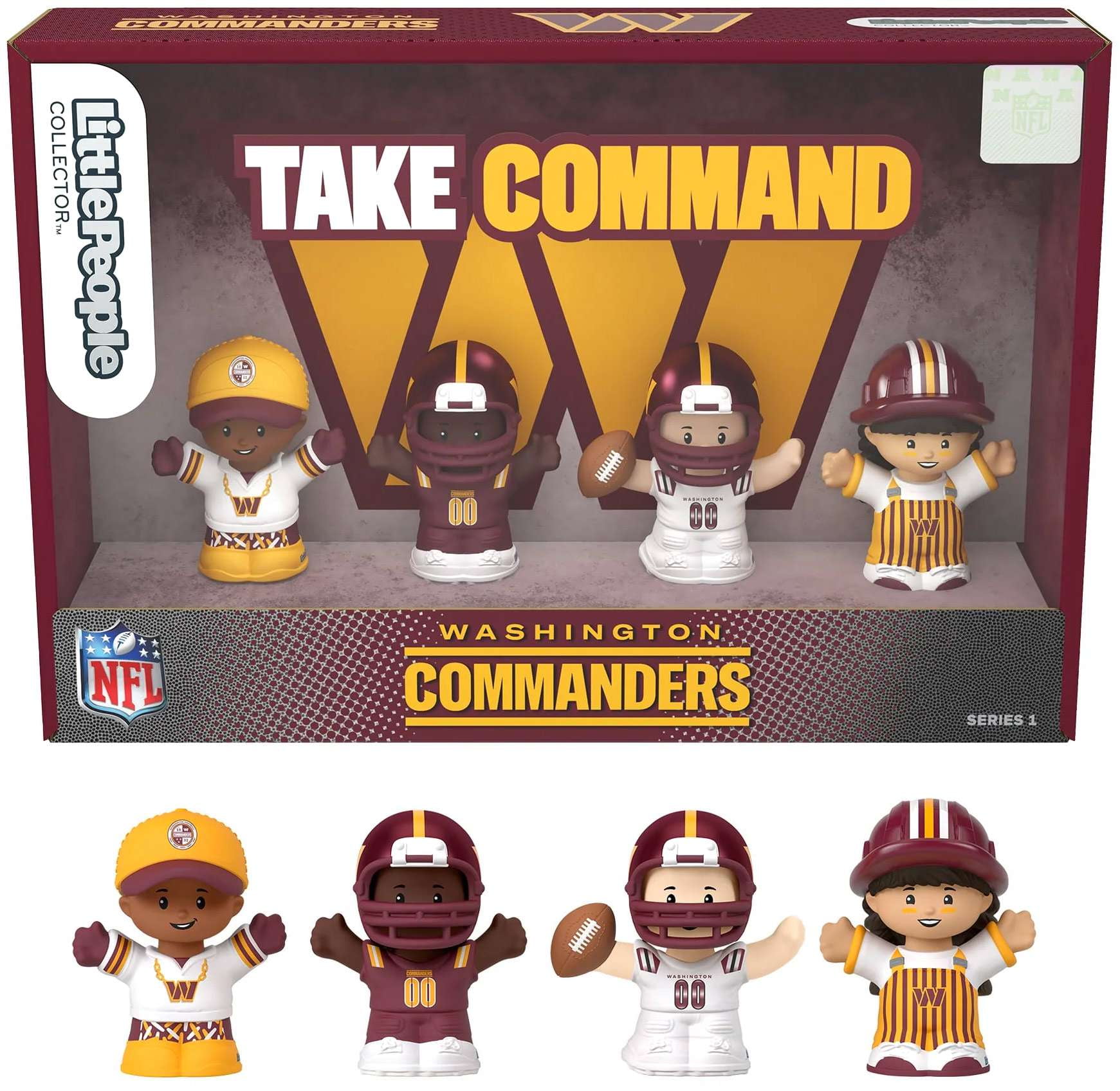 Fisher-Price Little People Washington Commanders Four-Piece NFL ...