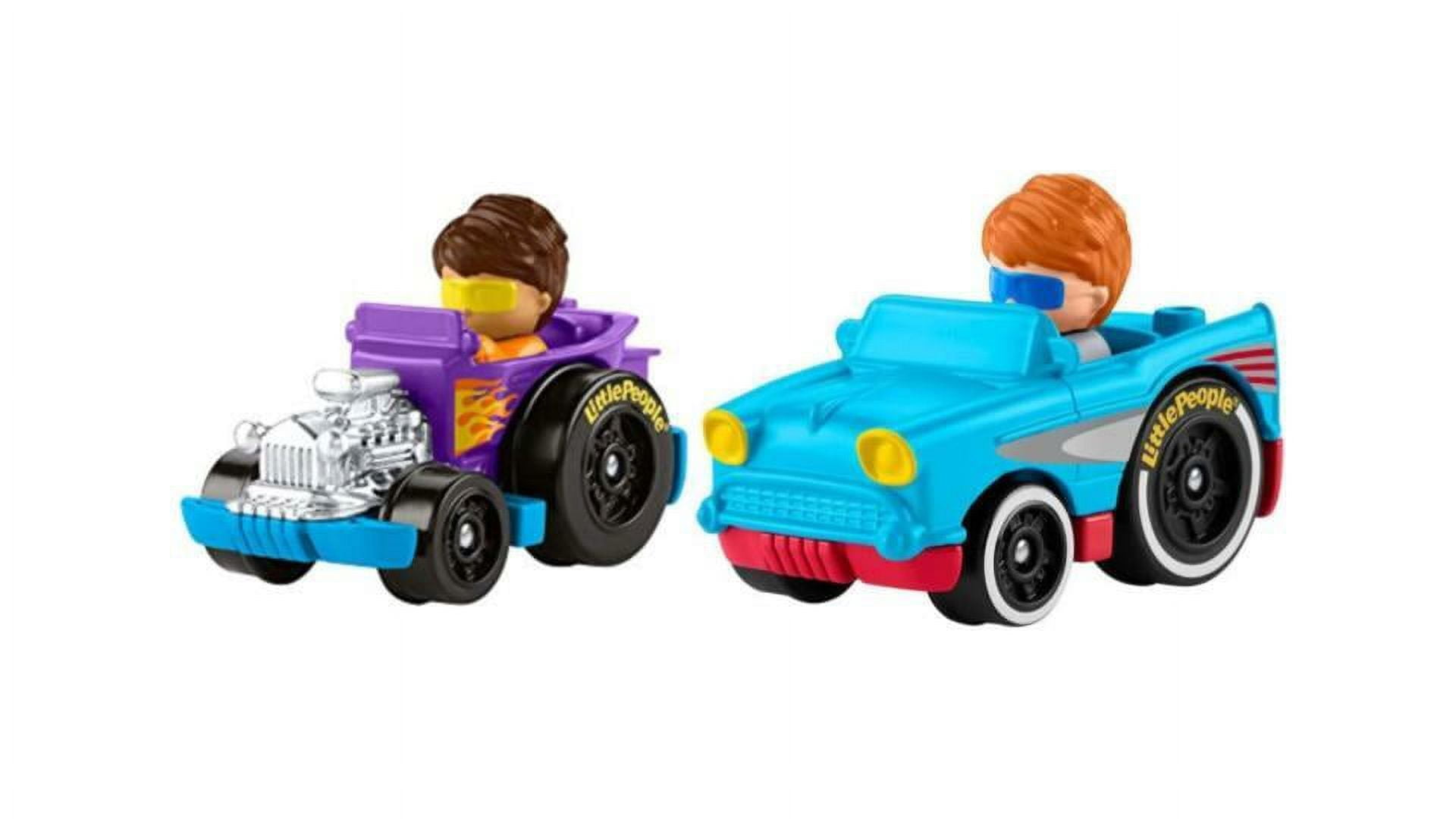 Fisher-Price Little People Wheelies Race Car Set, Bundle of 2 (GMJ23 ...