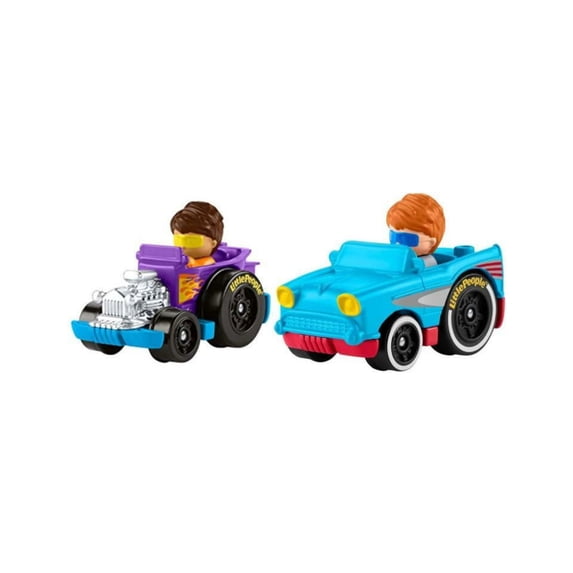 Fisher-Price Little People Wheelies Race Car Set, Bundle of 2 (GMJ23 ...