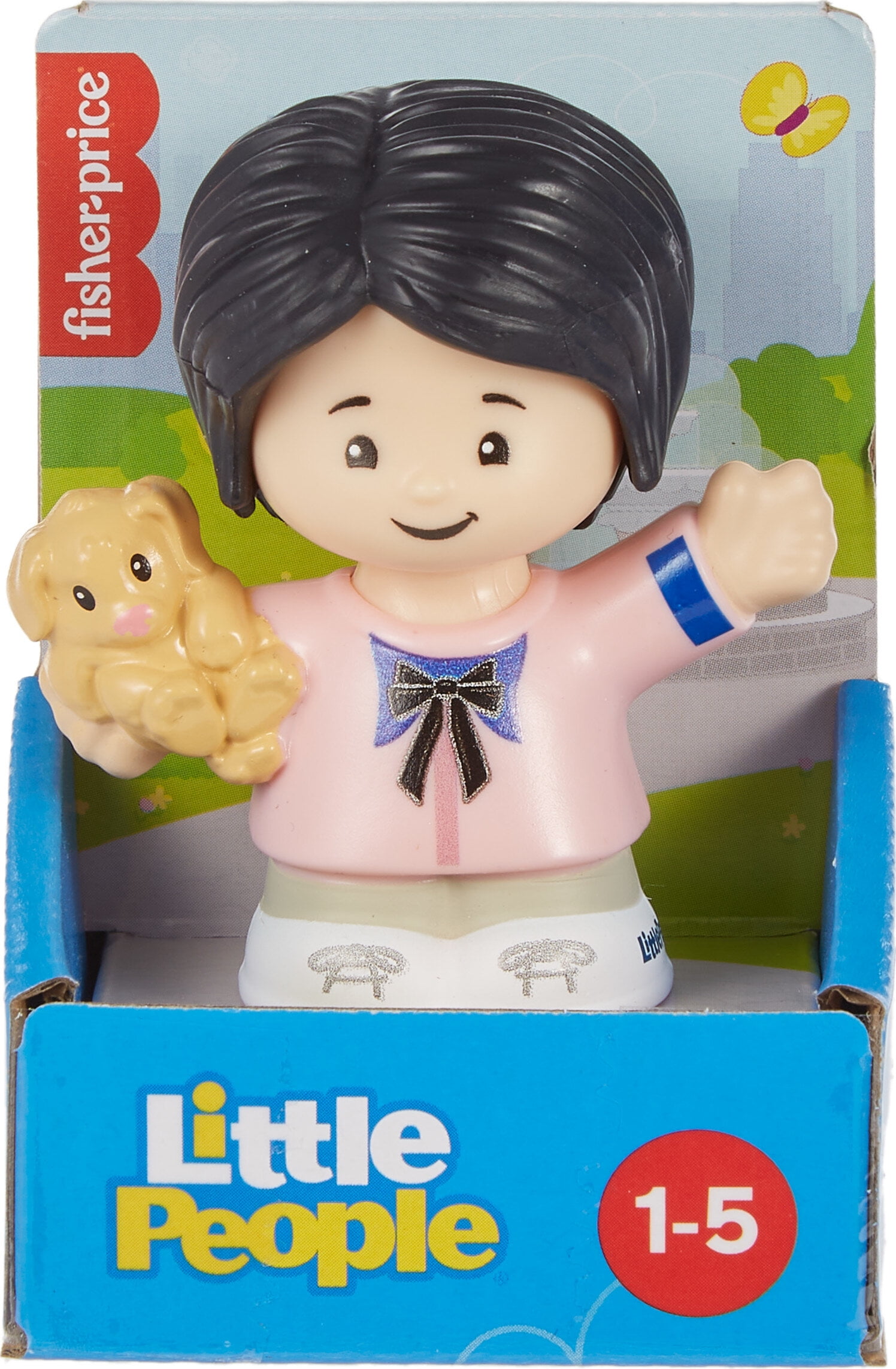 Fisher-Price Little People Woman with Puppy Figure for Toddlers ...