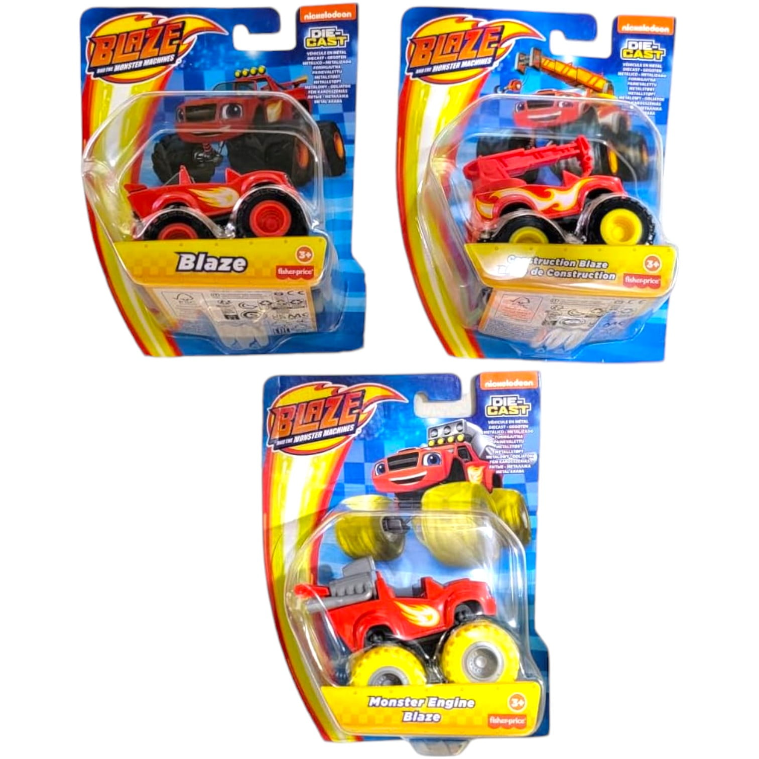 Fisher-Price Nickelodeon Blaze & The Monster Machines Blaze Set of 3 ...