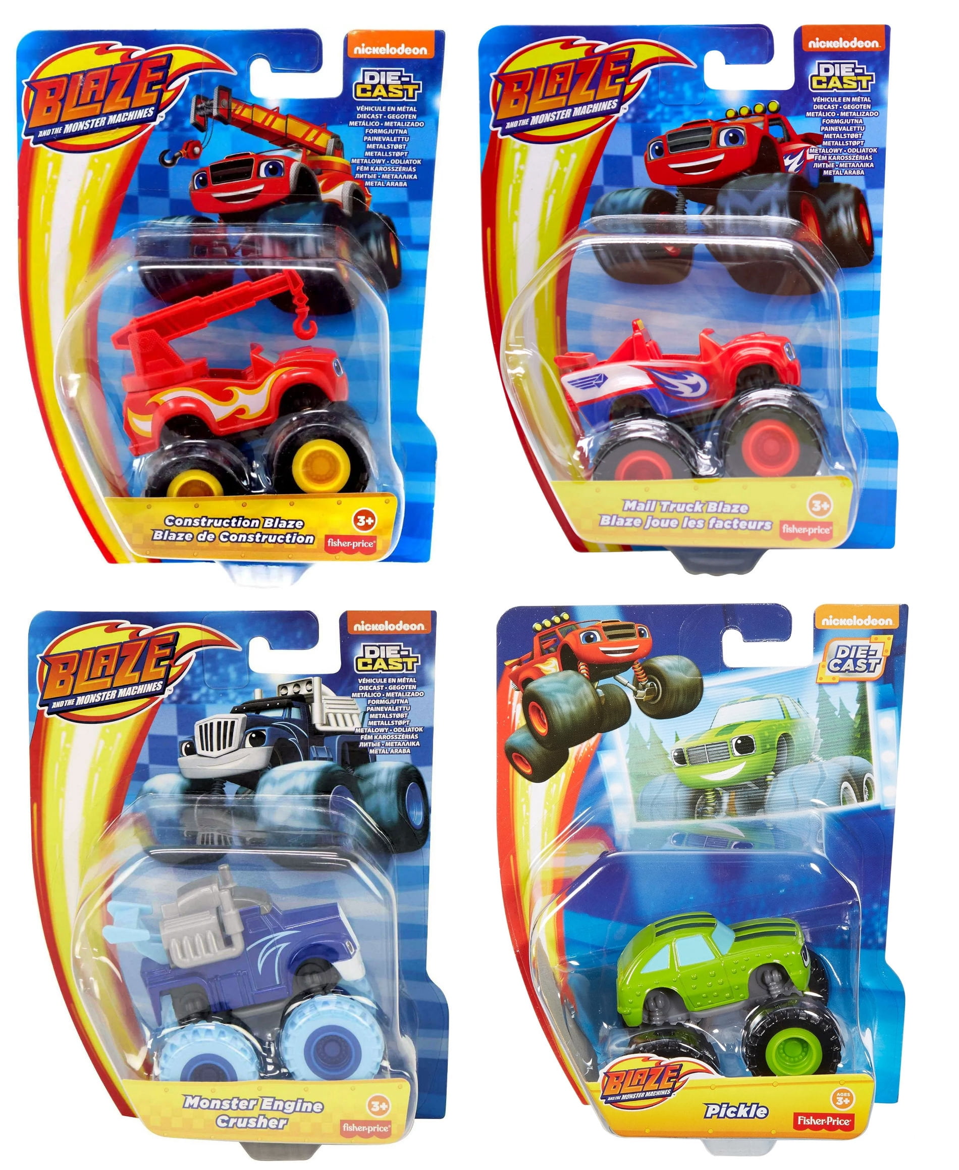Fisher-Price Nickelodeon Blaze & The Monster Machines Blaze Set of 4 ...