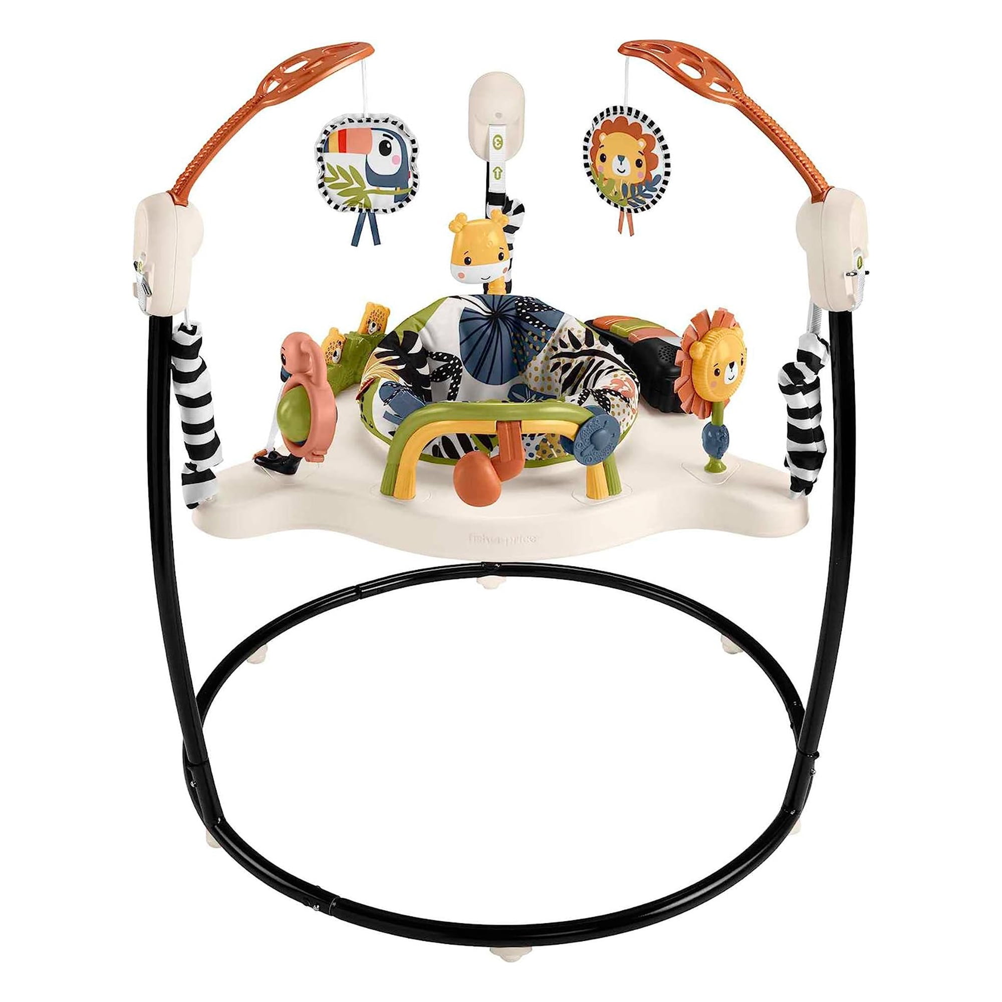 Fisher-Price Palm Paradise Bouncer Jumperoo, Baby Jumping Play Activity ...