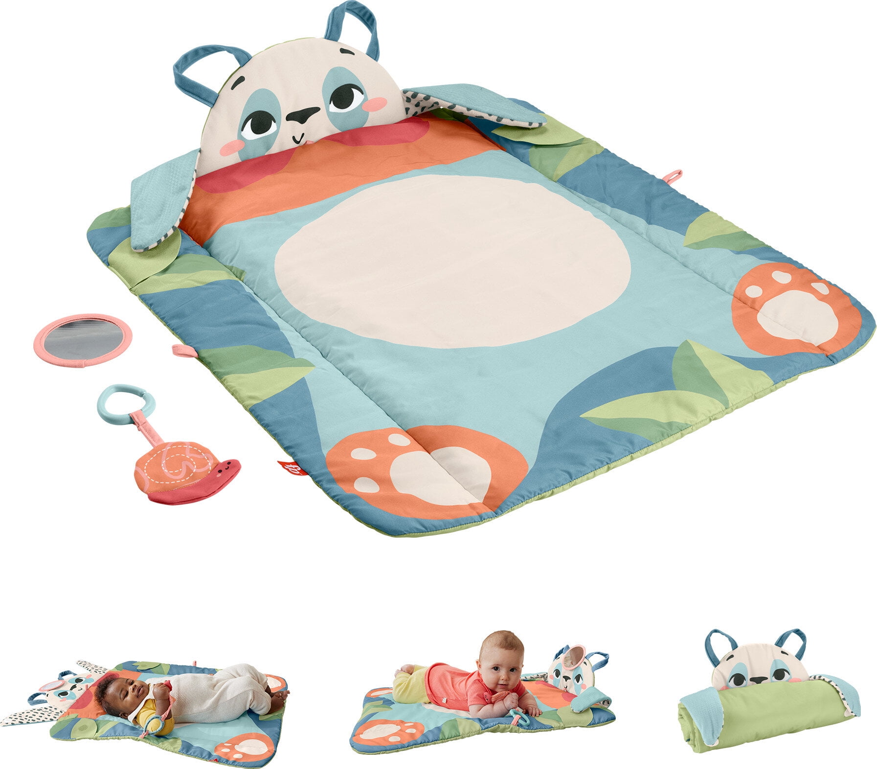 Fisher-Price Planet Friends Roly-Poly Panda Baby Activity Play Mat with ...