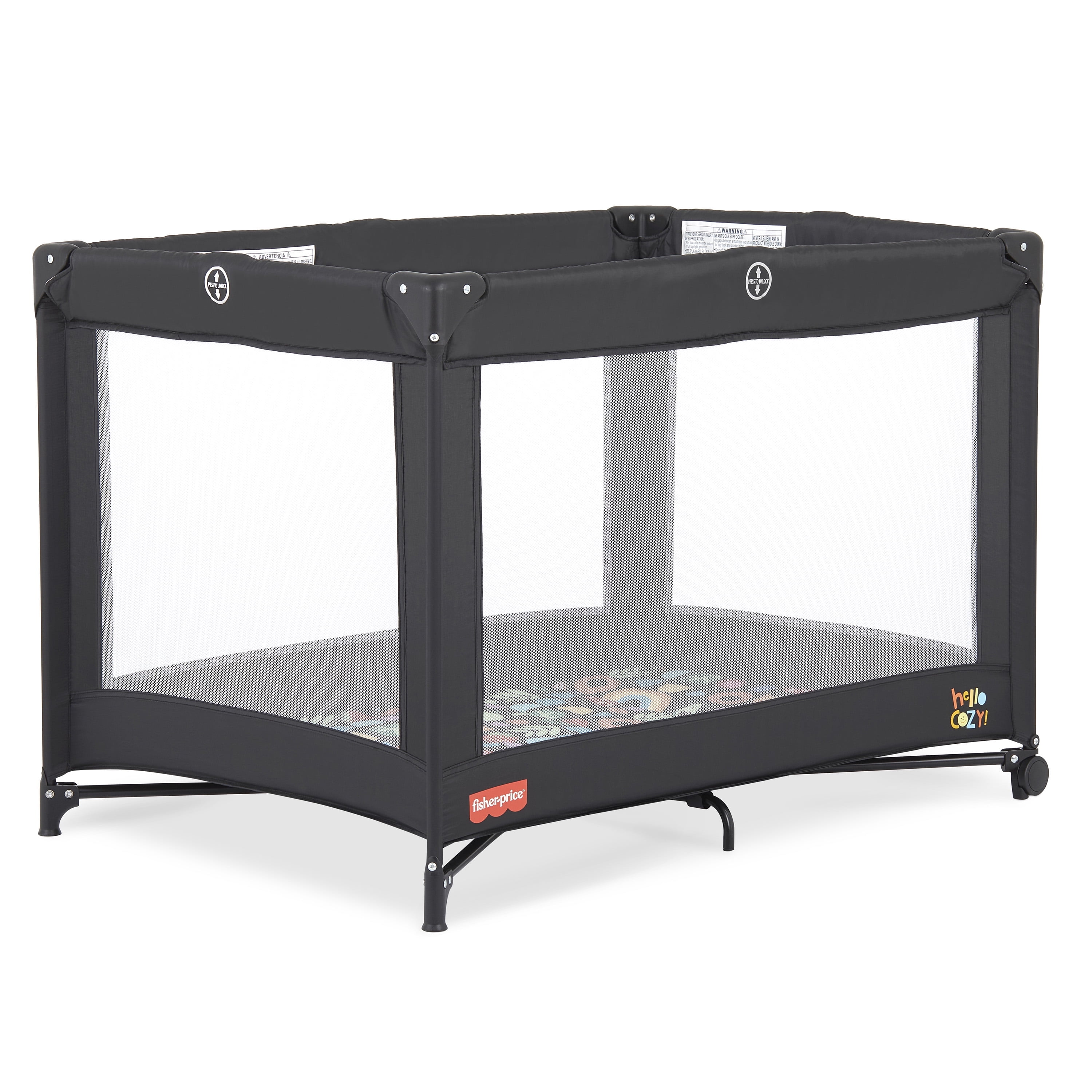Fisher Price Play All Day Playard By Dream On Me, Rainbow Black ...