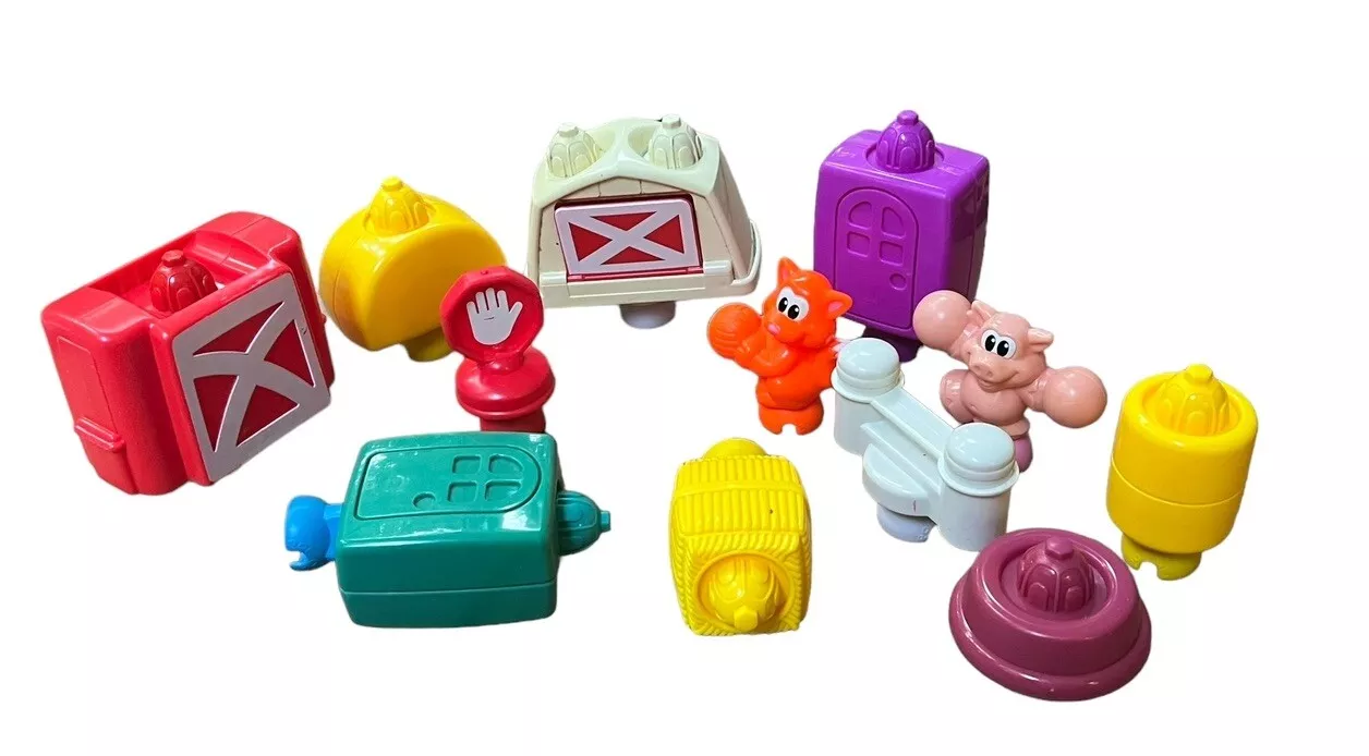 Fisher Price Pop-Onz Creative Building Set 12 Pc Easy for Little Hands ...