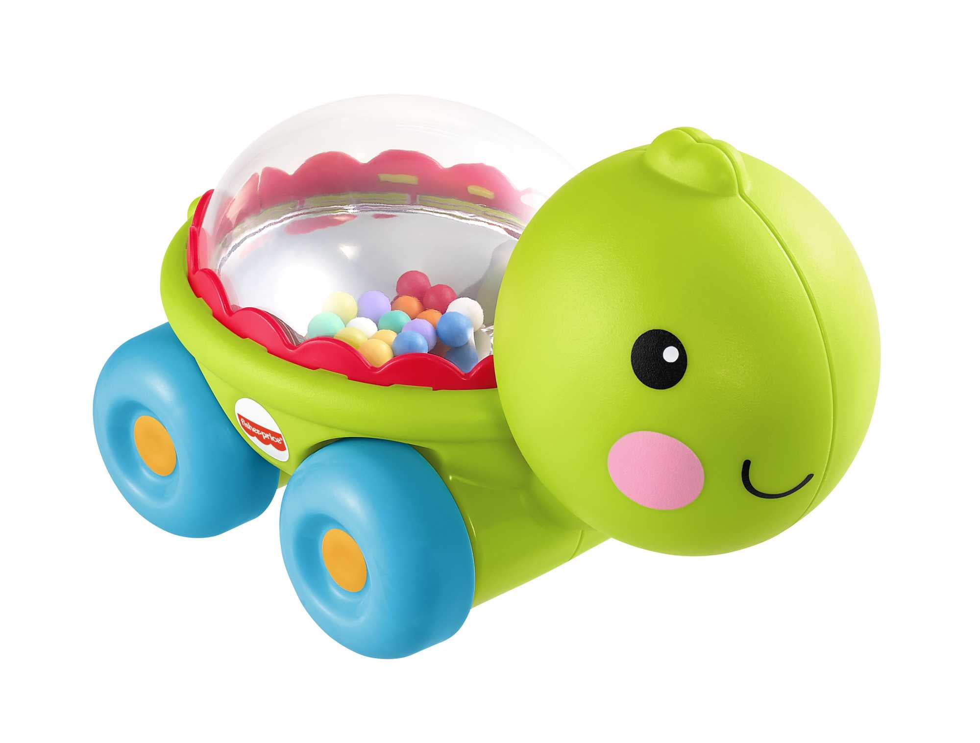 Fisher-Price Poppity Pop Turtle Push Along Vehicle for Infant Crawling ...