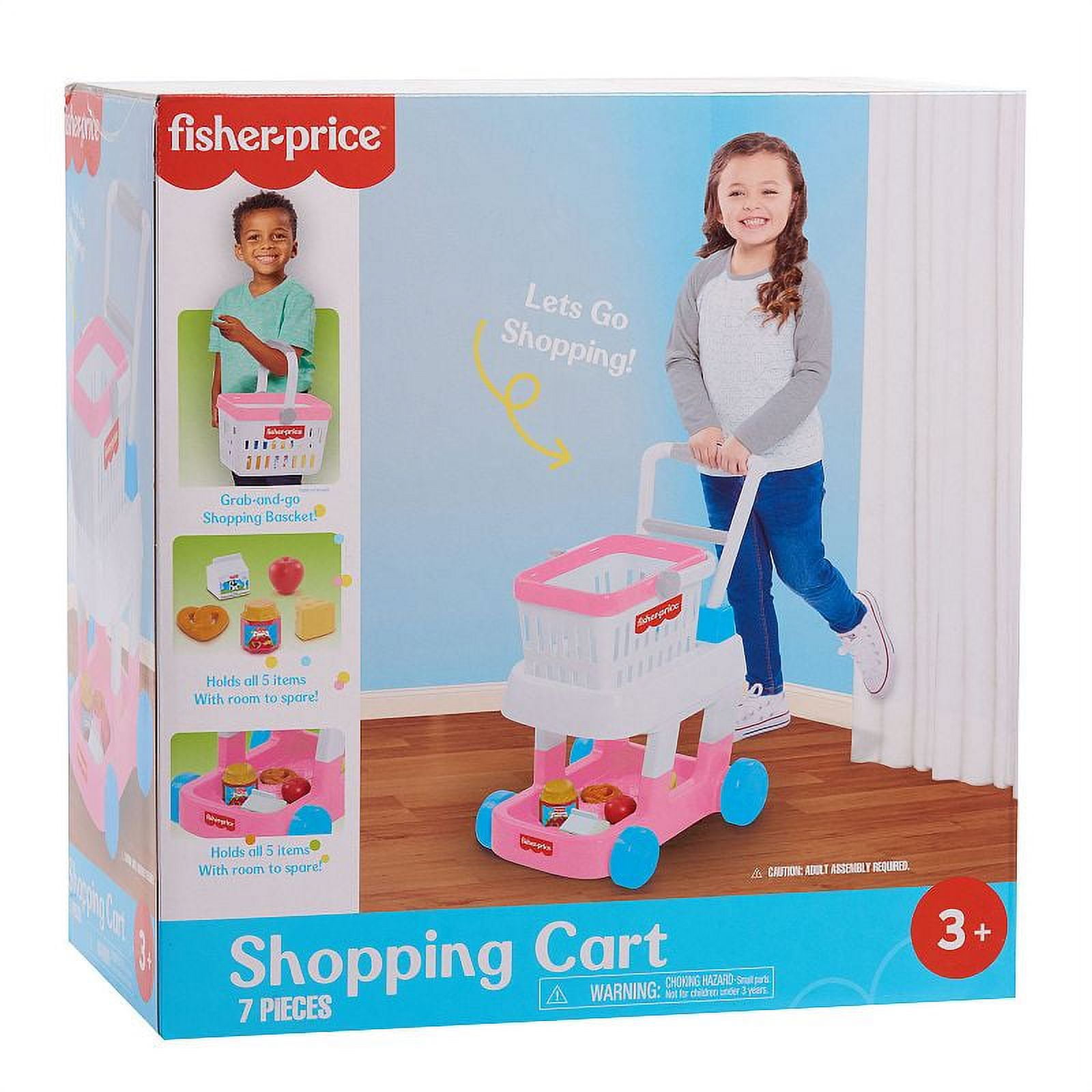 Fisher Price Toddler's Pretend Play Shopping Cart, Baby Toy for ...