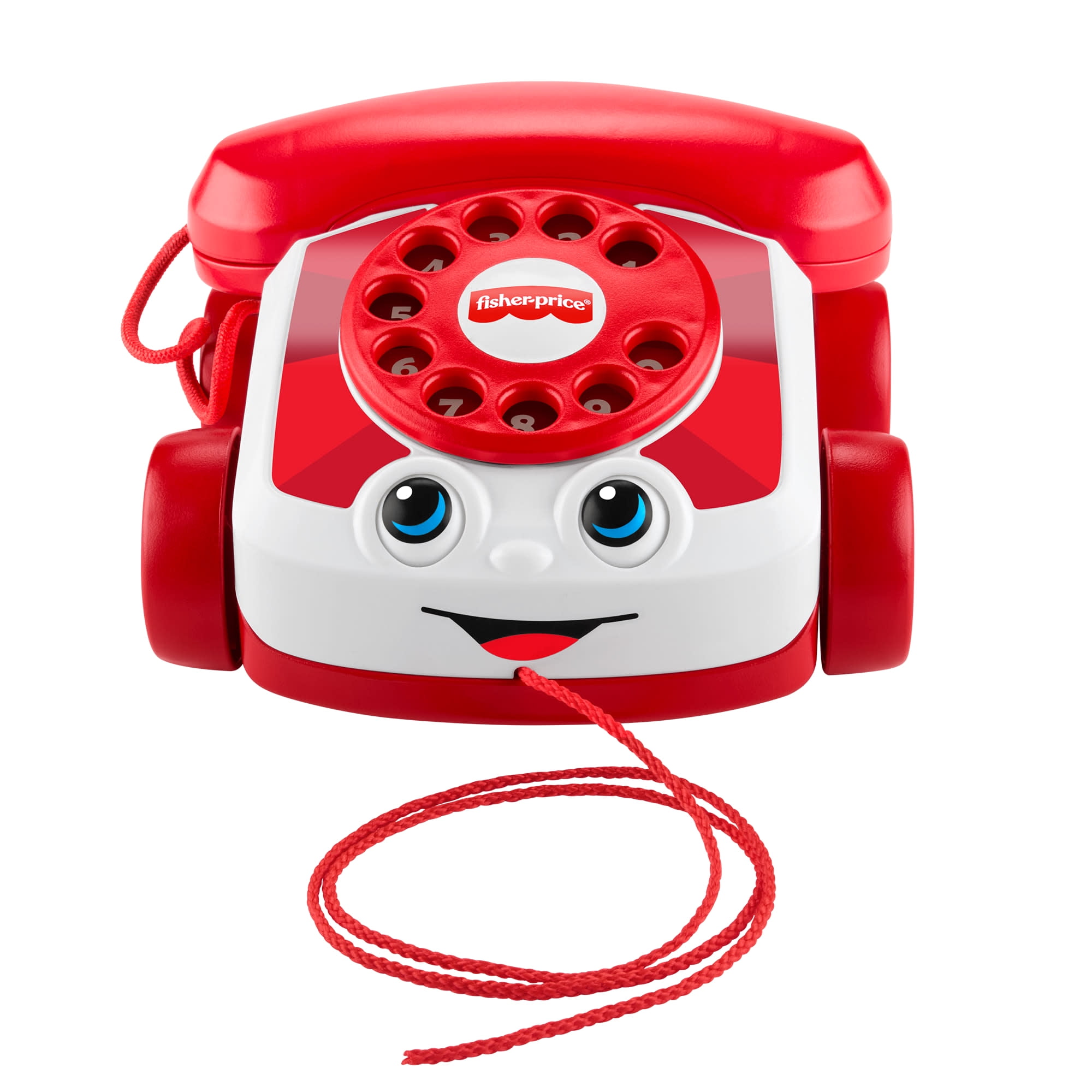 Fisher-Price Red Chatter Telephone Baby & Toddler Pull Toy, Mattel 80th ...