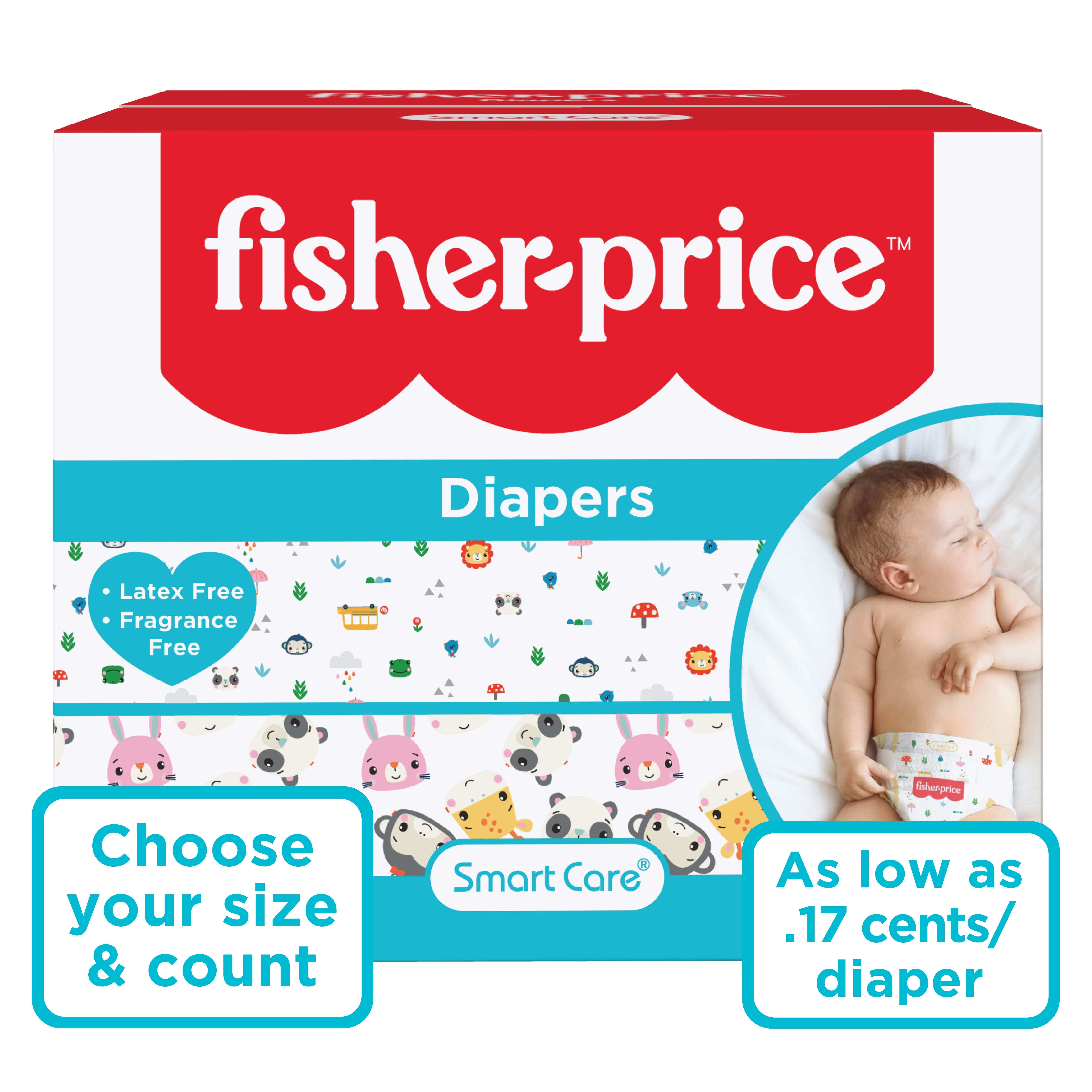 Fisher-Price Size 4 Diapers for Infants, 192 Ct - Walmart.com