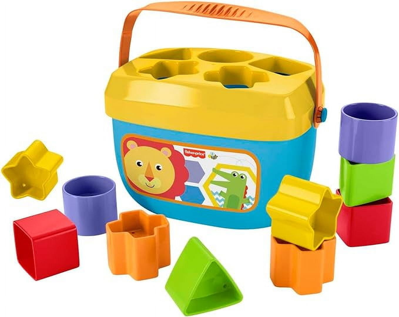 Fisher-Price Stacking Toy Baby's First Blocks Set of 10 Shapes for ...