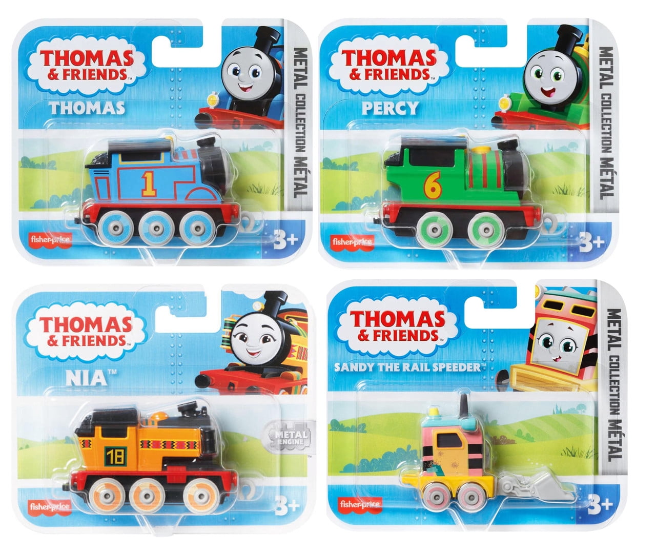 Fisher-Price Thomas and Friends Metal Diecast Engines Set of 4 with ...
