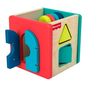 B. Zany Zoo Wooden Activity Cube for Toddlers, Busy Motor Skills Toy ...